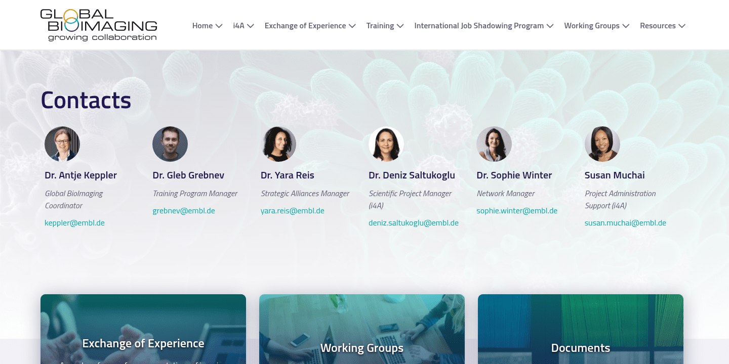 Contacts | Global BioImaging