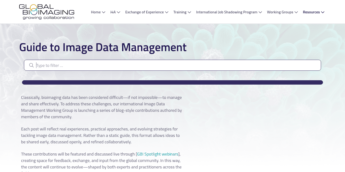 Guide to Image Data Management | Global BioImaging