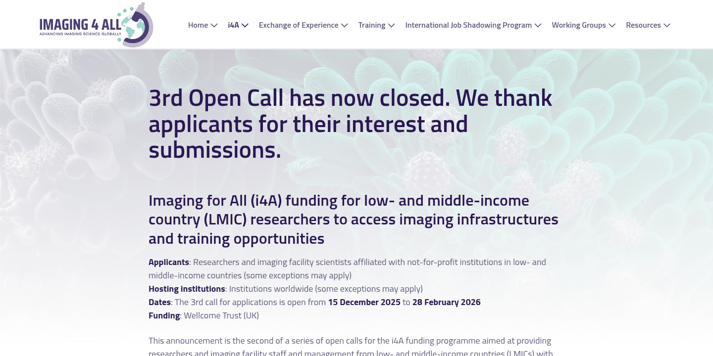 3rd Open Call has now closed. We thank applicants for their interest ...