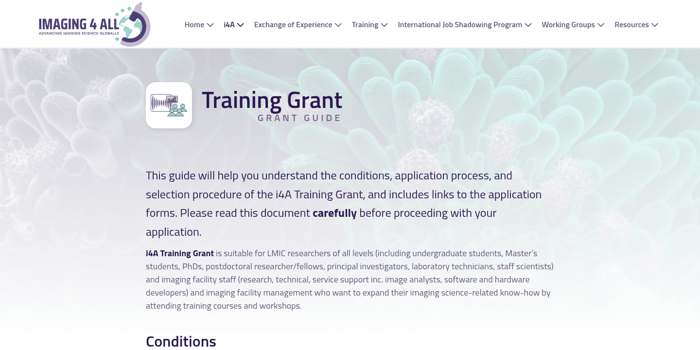 Training Grant _Grant Guide_ | Global BioImaging