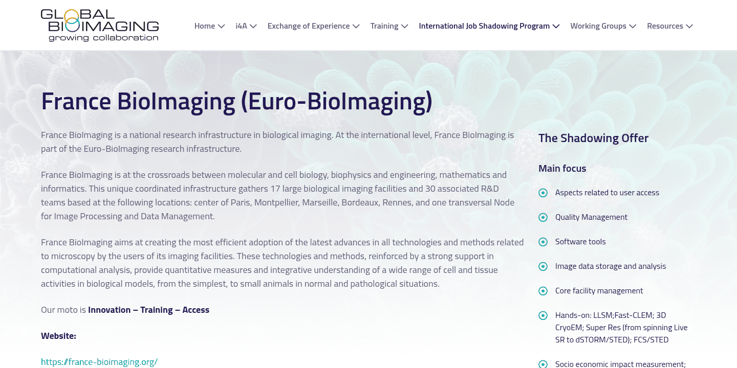 France BioImaging (Euro-BioImaging) | Global BioImaging