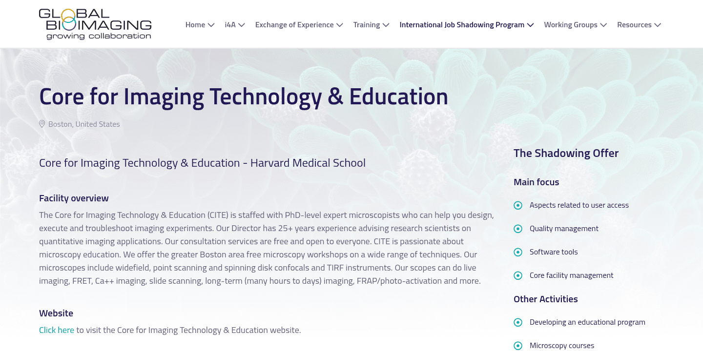 Core for Imaging Technology & Education | Global BioImaging
