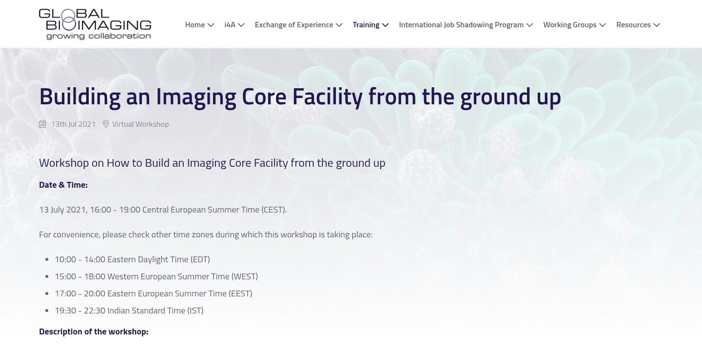 Building an Imaging Core Facility from the ground up | Global BioImaging