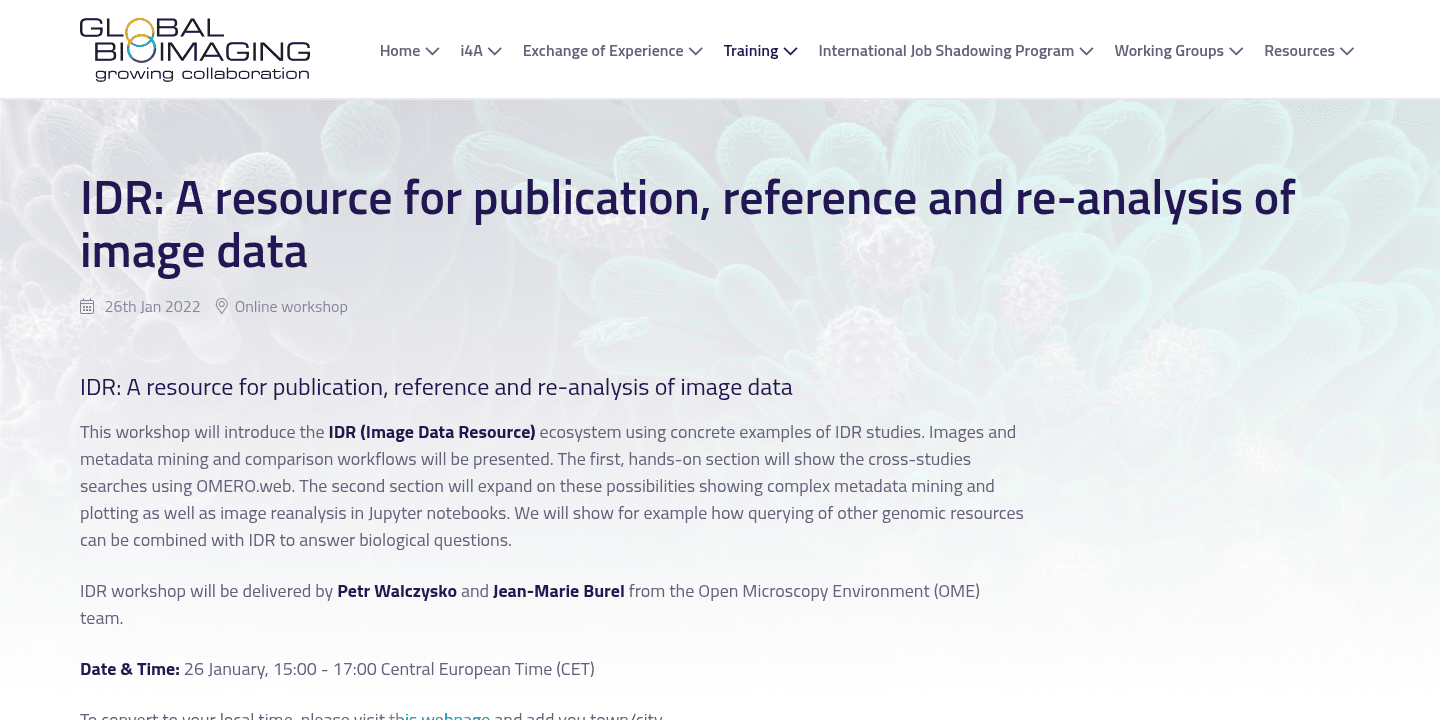 IDR: A resource for publication, reference and re-analysis of image ...