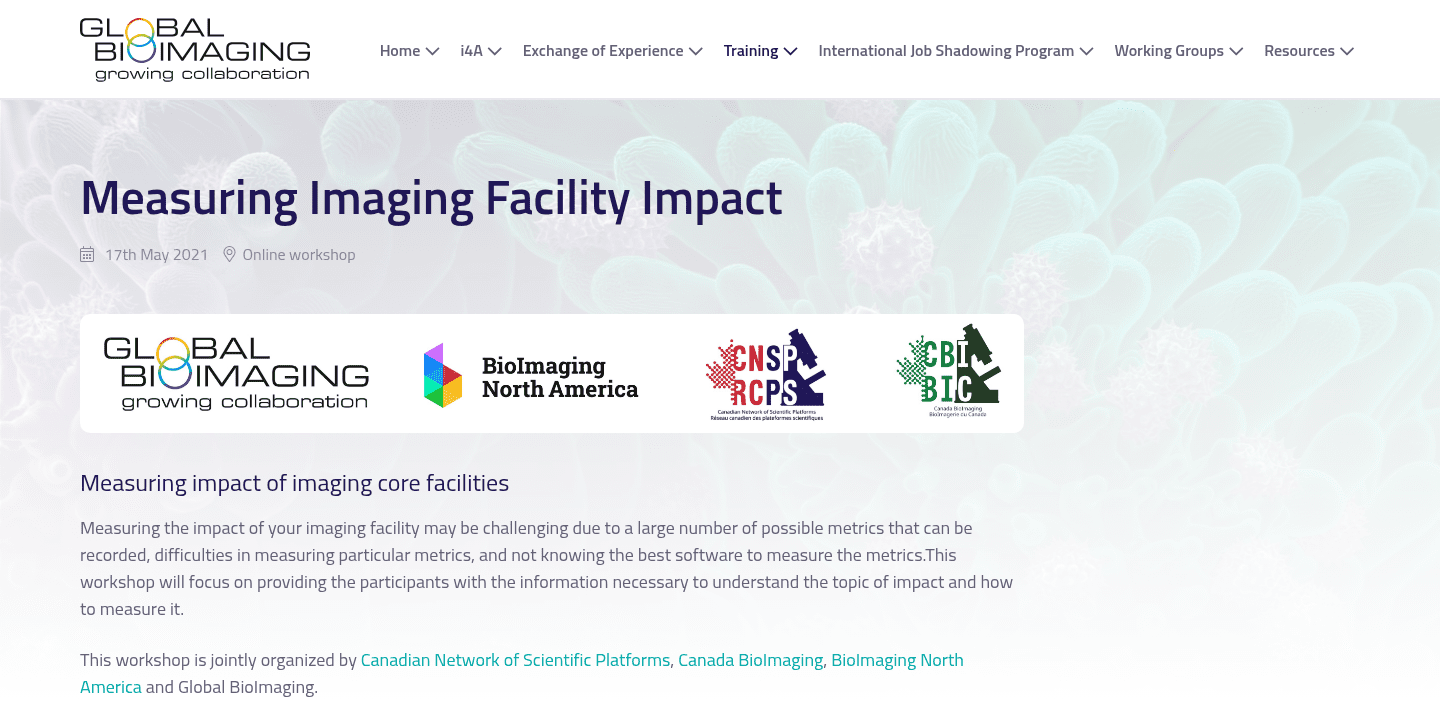 Measuring Imaging Facility Impact | Global BioImaging