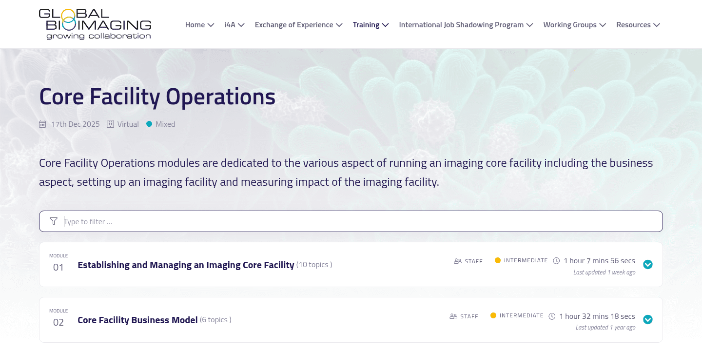 Core Facility Operations | Global BioImaging