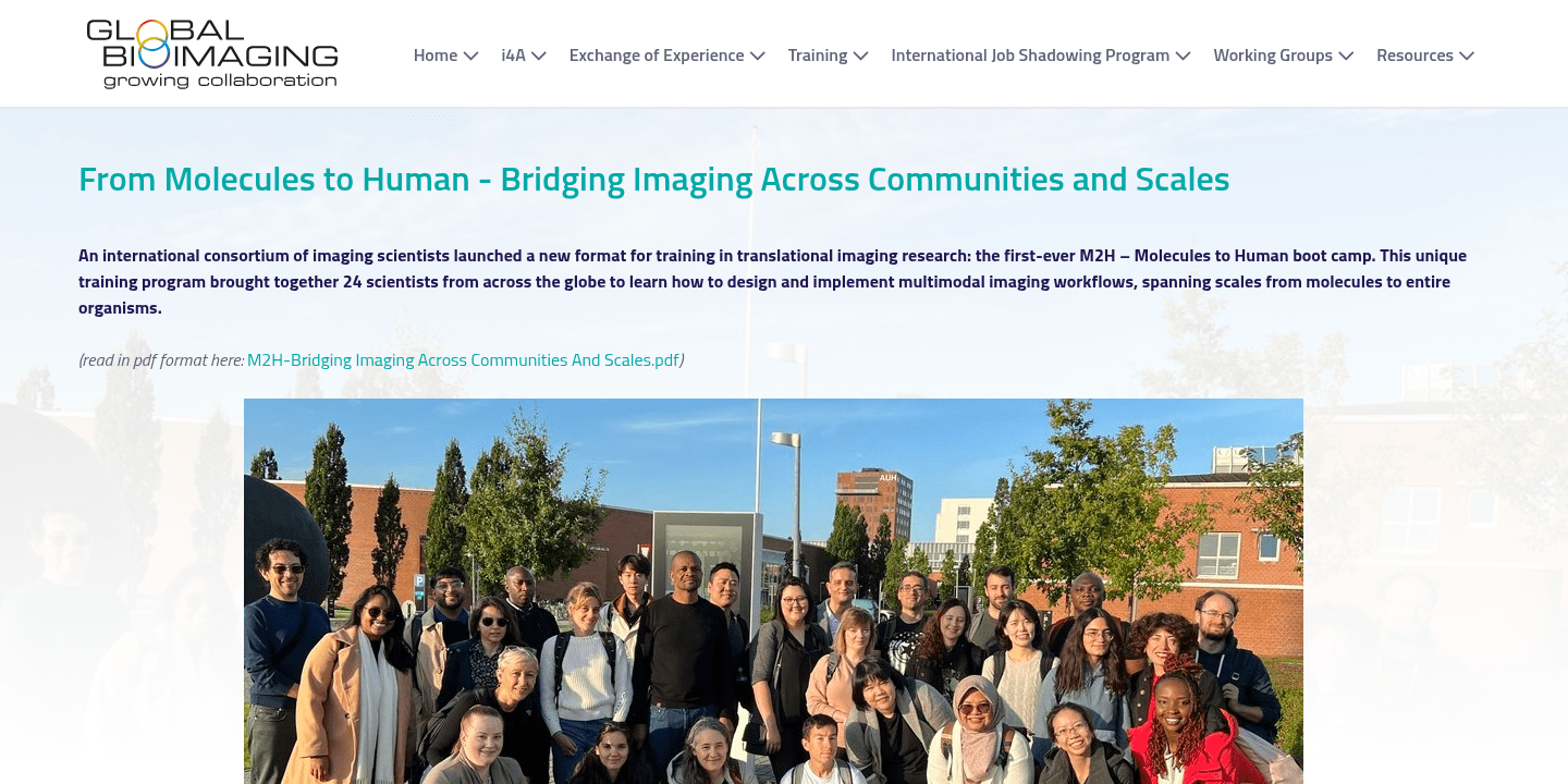 From Molecules to Human - Bridging Imaging Across Communities and ...