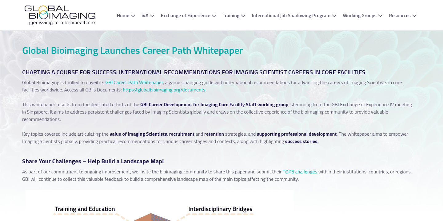 Global Bioimaging Launches Career Path Whitepaper | Global BioImaging