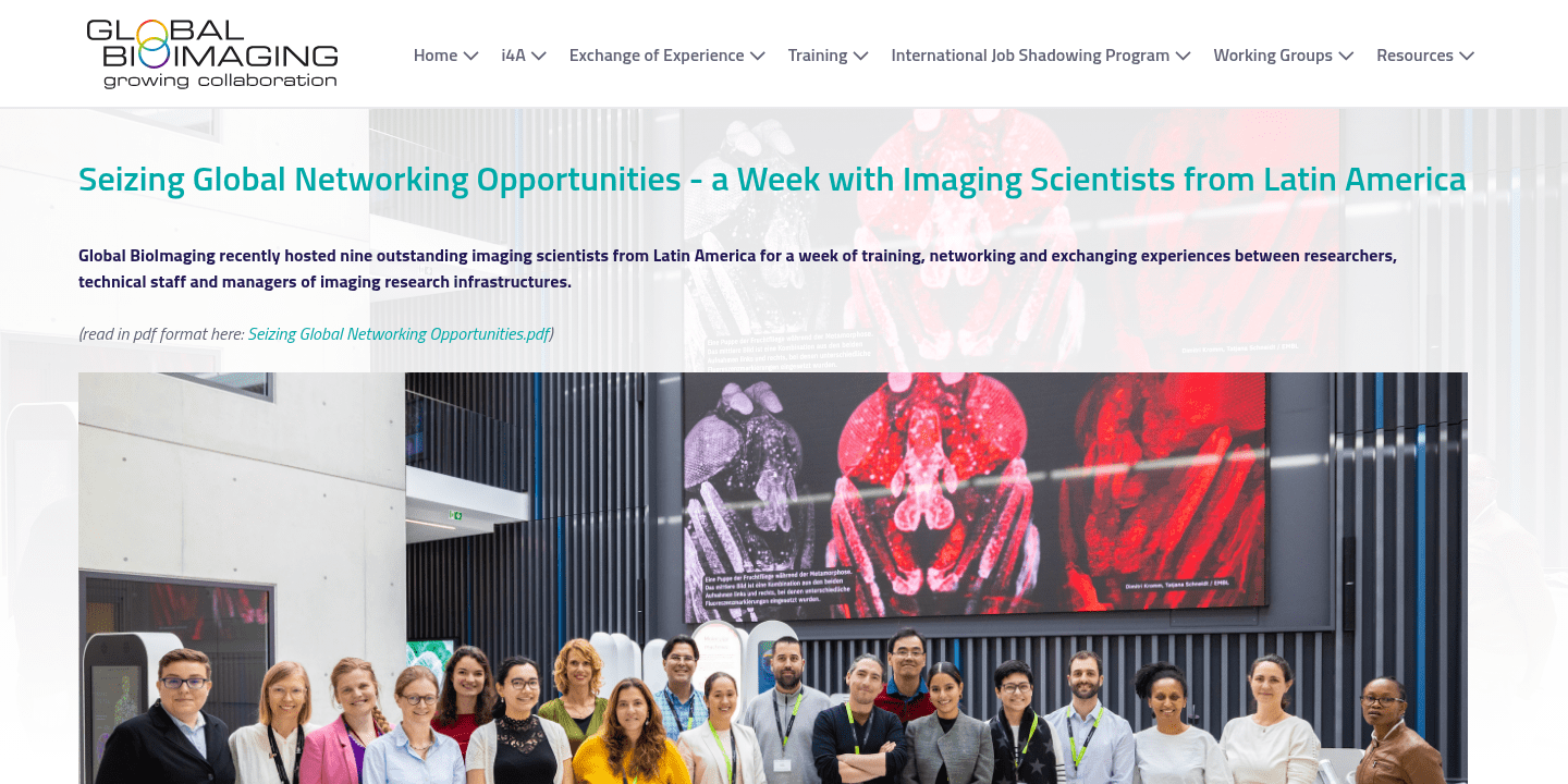 Seizing Global Networking Opportunities - a Week with Imaging ...
