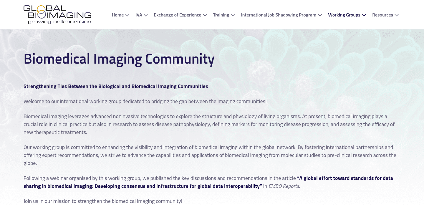 Biomedical Imaging | Global BioImaging