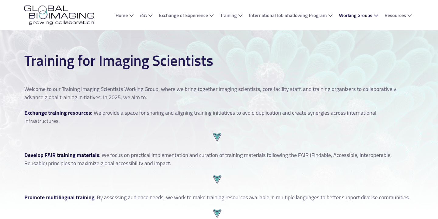Training for Imaging Scientists | Global BioImaging